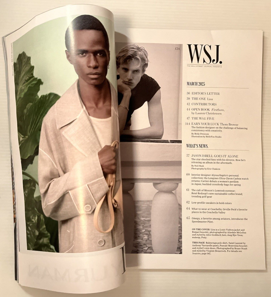 WSJ WALL STREET JOURNAL MAGAZINE #161 LISA | WSJ. Magazine, March 2025 ...