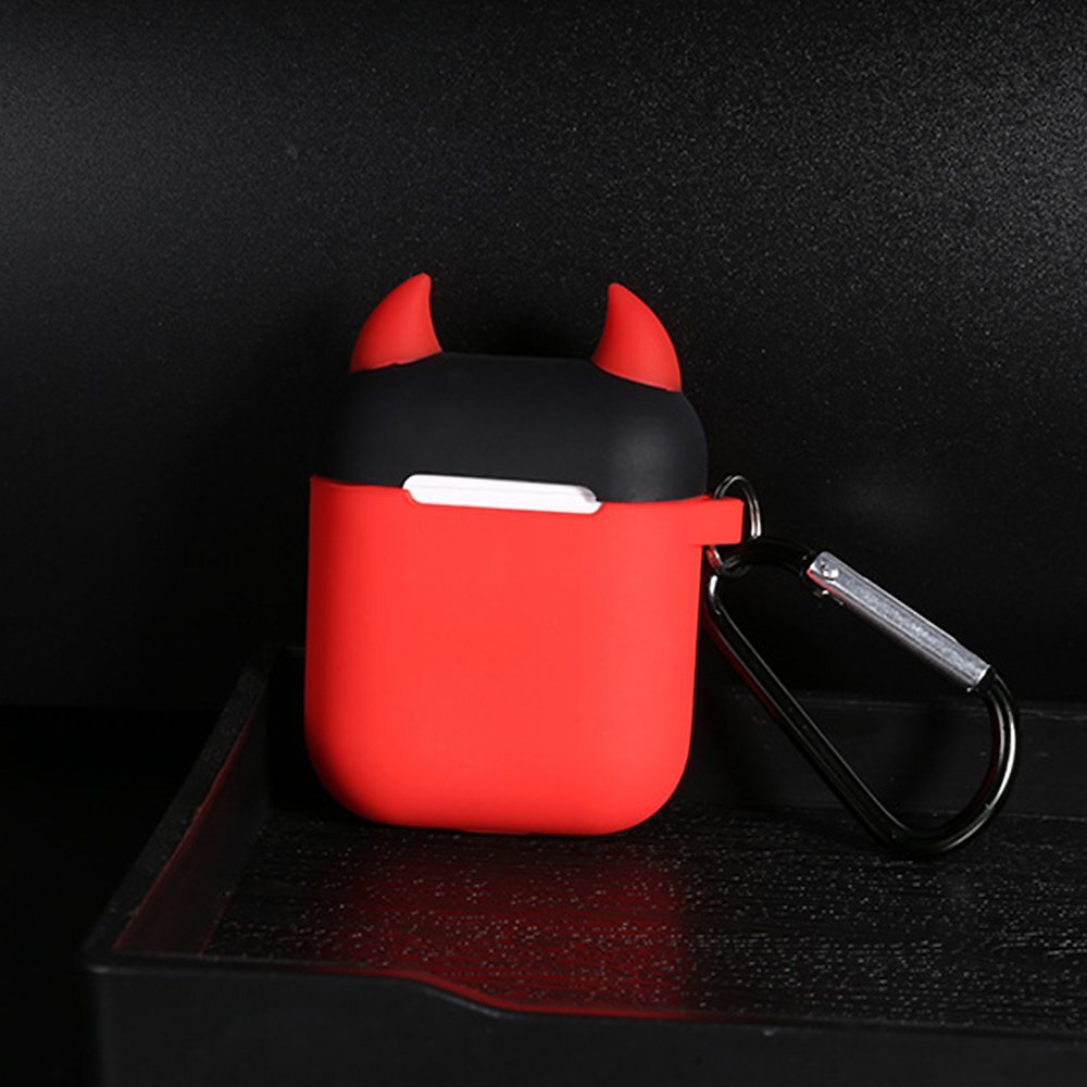 For Apple AirPods Earphone Headset Silicone Protective Case Cover Devil ...