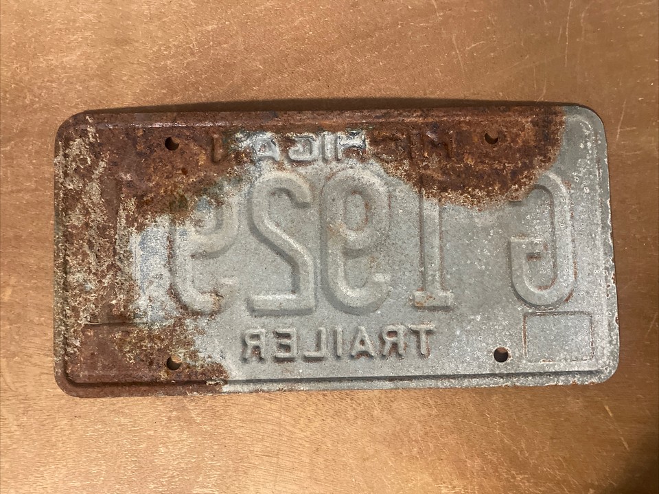 1997 Michigan License Plate Trailer # G 19291 | eBay