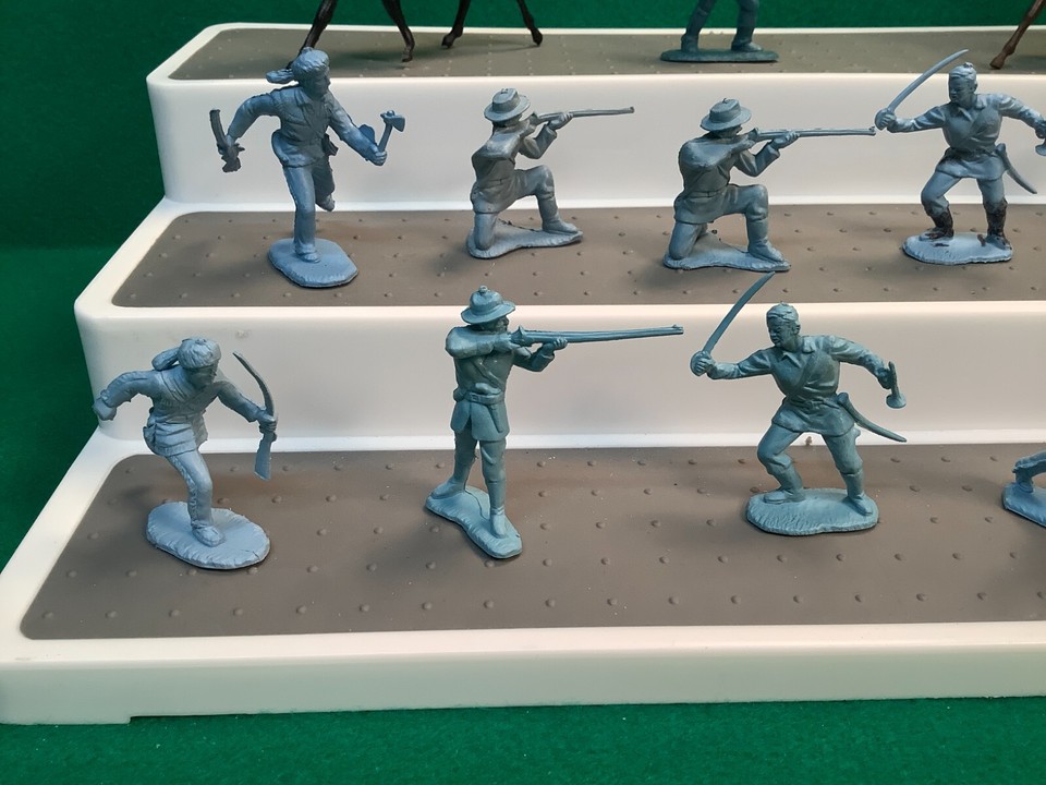 VTG MARX FORT APACHE PLAYSET PIONEER FORT DEFENDERS W/TWO HORSES 54MM ...