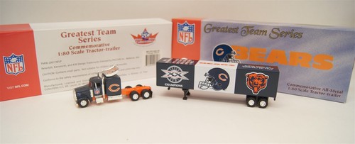 Chicago Bears Greatest Team Series All-Metal 1:80 Scale Tractor Trailer ...