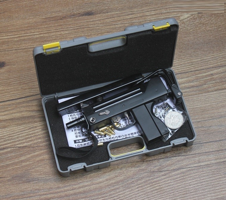 1:2 scale MAC-10 Toy M10 Pistol Gun Miniature Model Metal w/ Shell ...