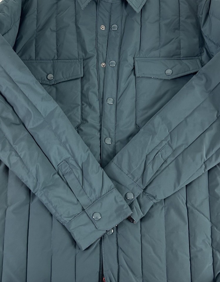 $348 Robert Graham Quilted Shirt Jacket Camo Rare Color Slate Blue ...