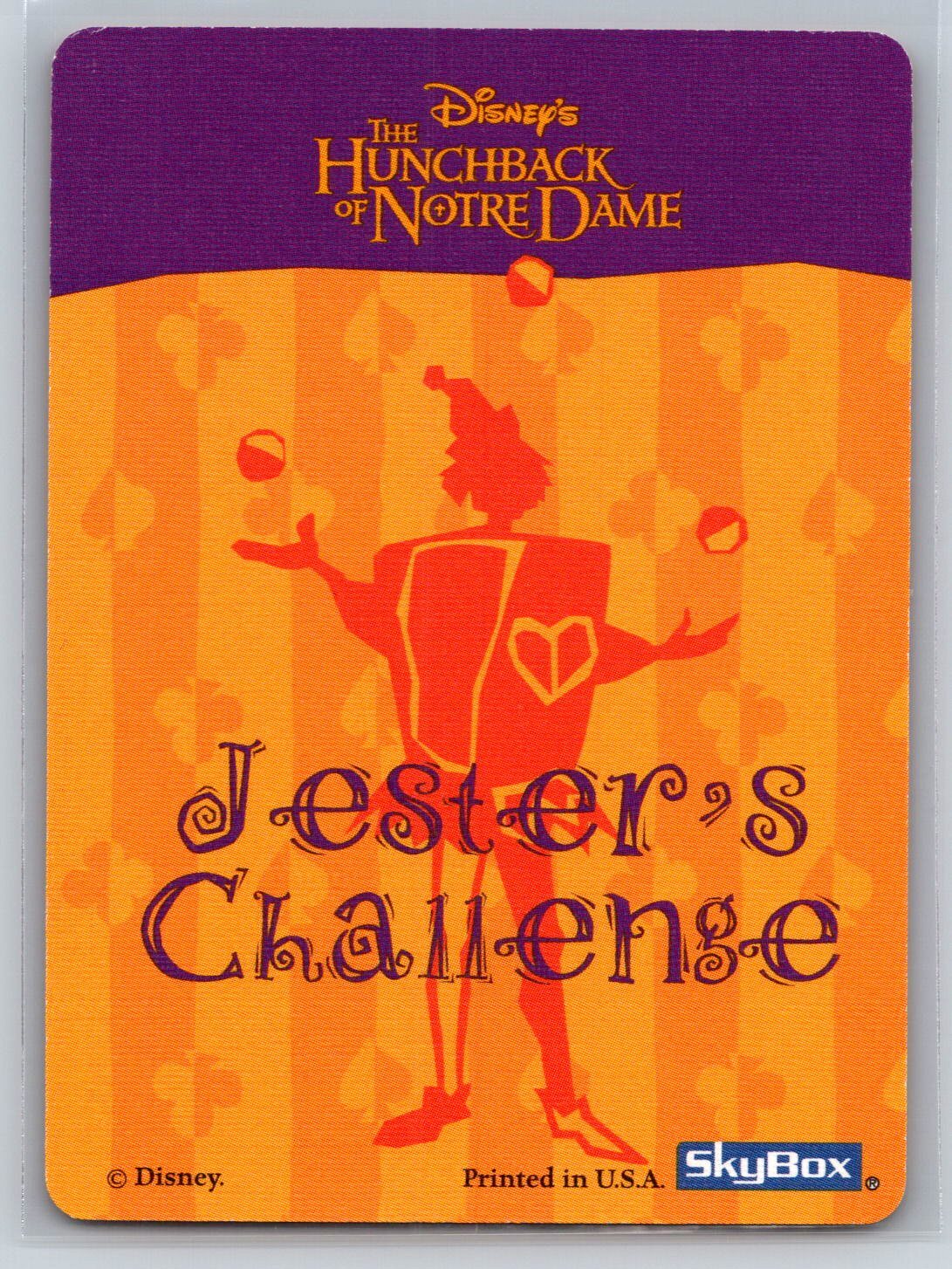 1996 Skybox The Hunchback of Notre Dame Jester's Challenge Ten Steps ...