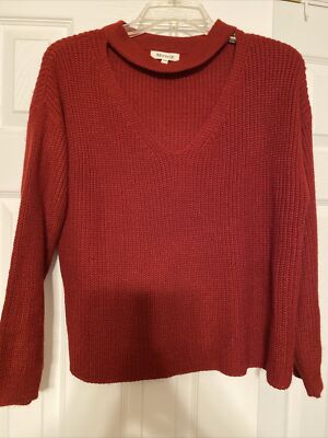 Miracle U.S.A Women’s Red Keyhole Sweater | eBay