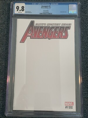 THE AVENGERS #1 BLANK VARIANT Cgc 9.8 MARVEL COMICS 2017 | eBay