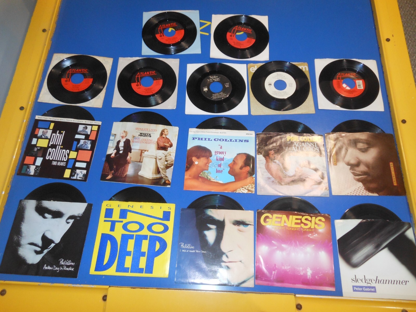 70's/80's Records 45 RPM PHIL COLLINS / GENESIS Lot Of 18 Diff Records ...
