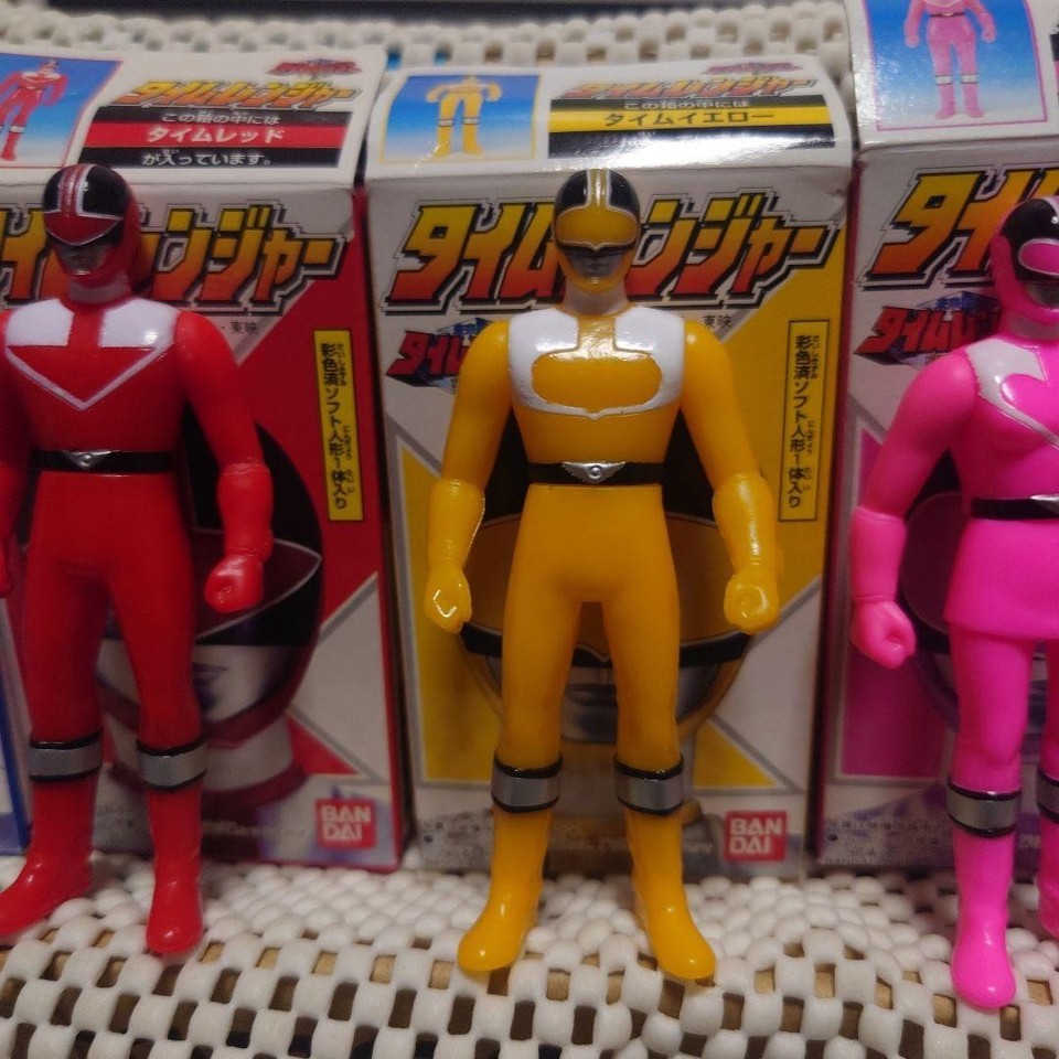 Bandai Timeranger Candy Toy Figures Time Red Blue Green Yellow Pink ...