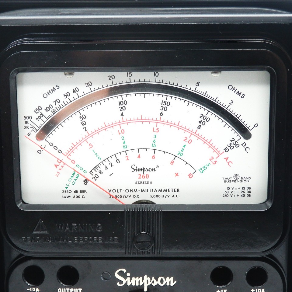 Simpson 260-8 12388 Milliammeter 0 To 1000 VDC Voltage Range DC Volts 1 ...