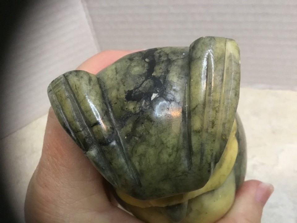 VINTAGE ALABASTER STONE OWL HANDCARVED BY FIRM PROF G. BESSI VOLTERRA ...