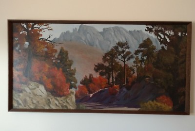 Original Painting WESTERN LANDSCAPE LARGE SIGNED BAUER | eBay