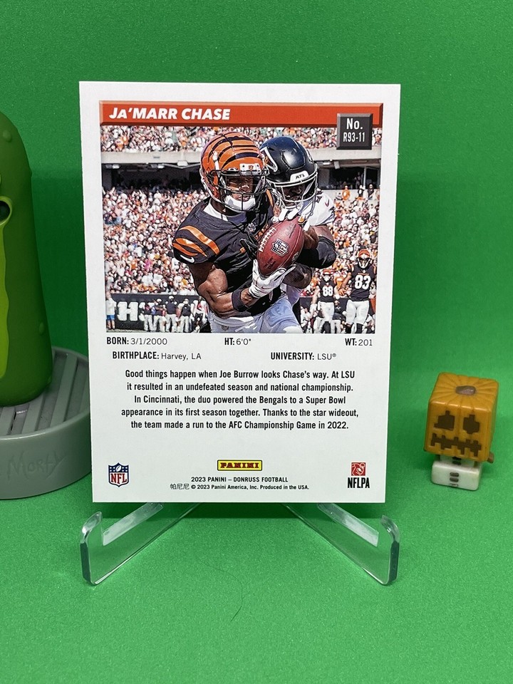 2023 Panini Donruss Football Jamarr Chase Throwback Card - R93-11 ...