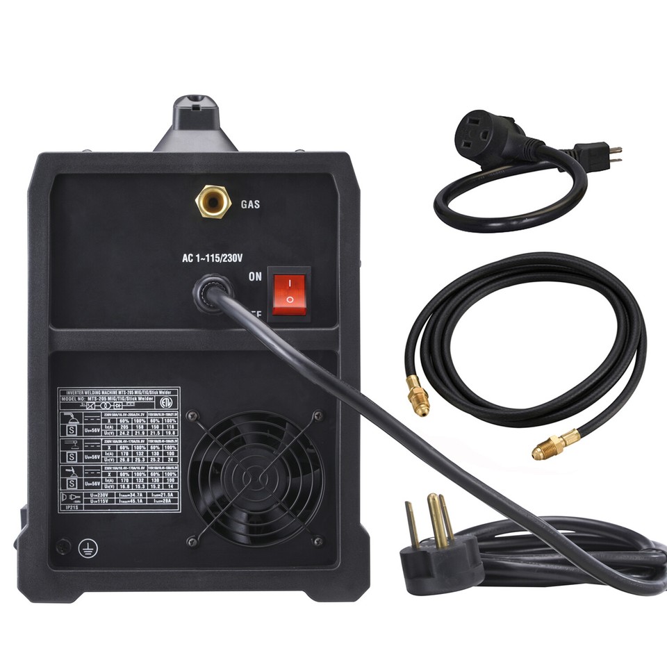 MTS-165 Amp 3-in-1 MIG TIG Stick Combo Welder, Weld Aluminum 110/230V ...