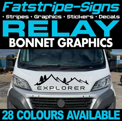 fits Citroen Relay Graphics Stickers Decals Camper Van Motorhome Bonnet ...