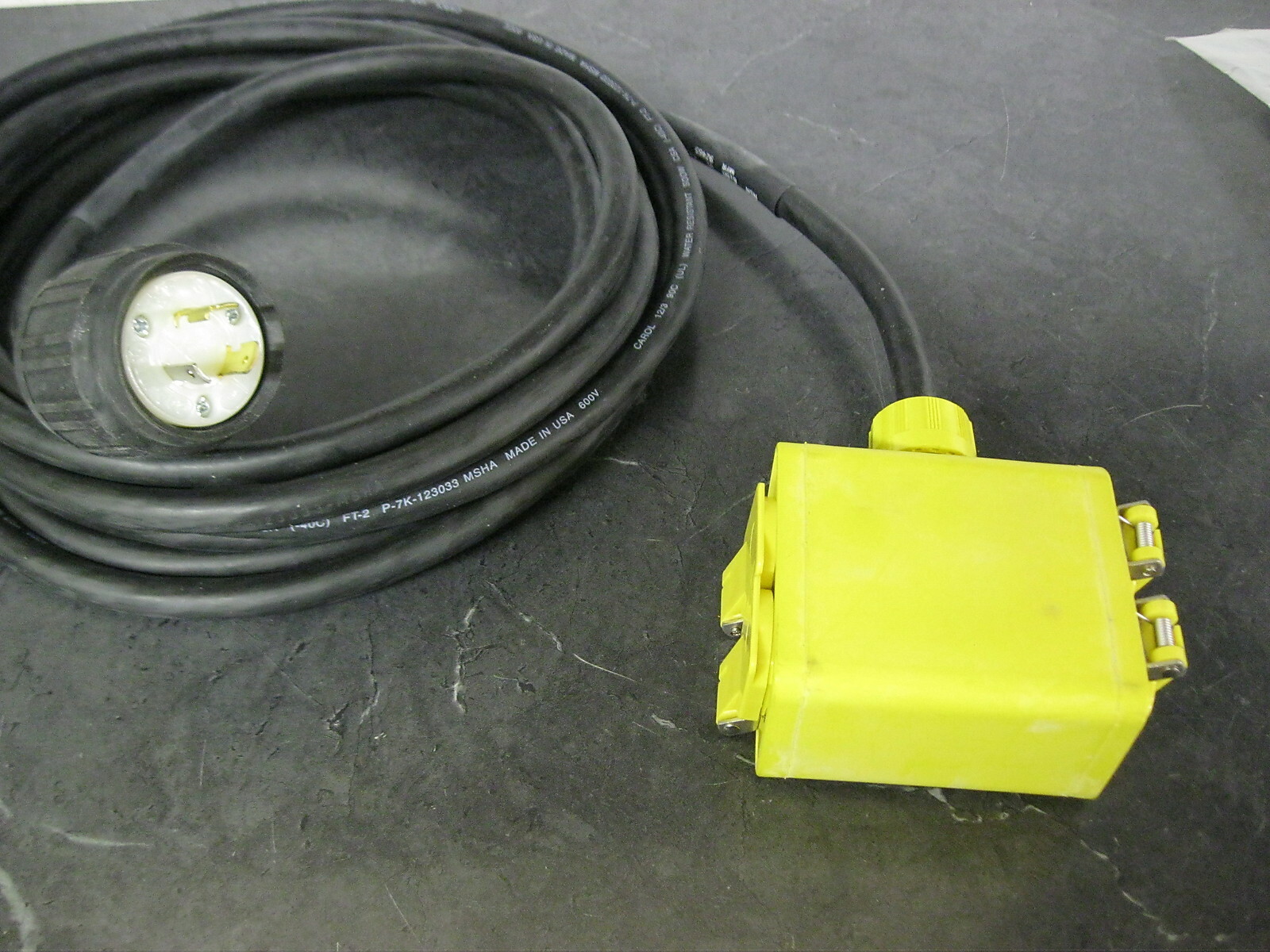 Woodhead 25 ft 20 amp power cord NEMA5-15, L5-20 120v 4 outlet box ...