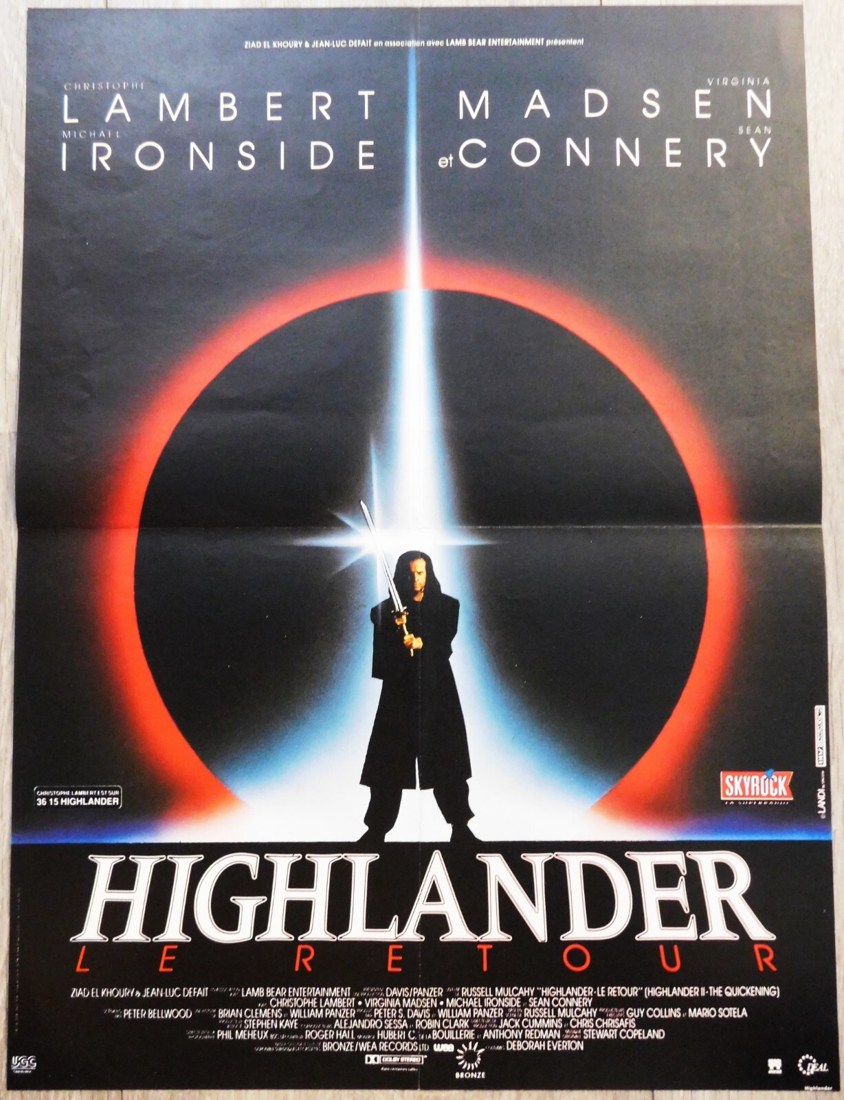 Highlander II The Quickening French Movie Poster Orig 15"23 1991 ...