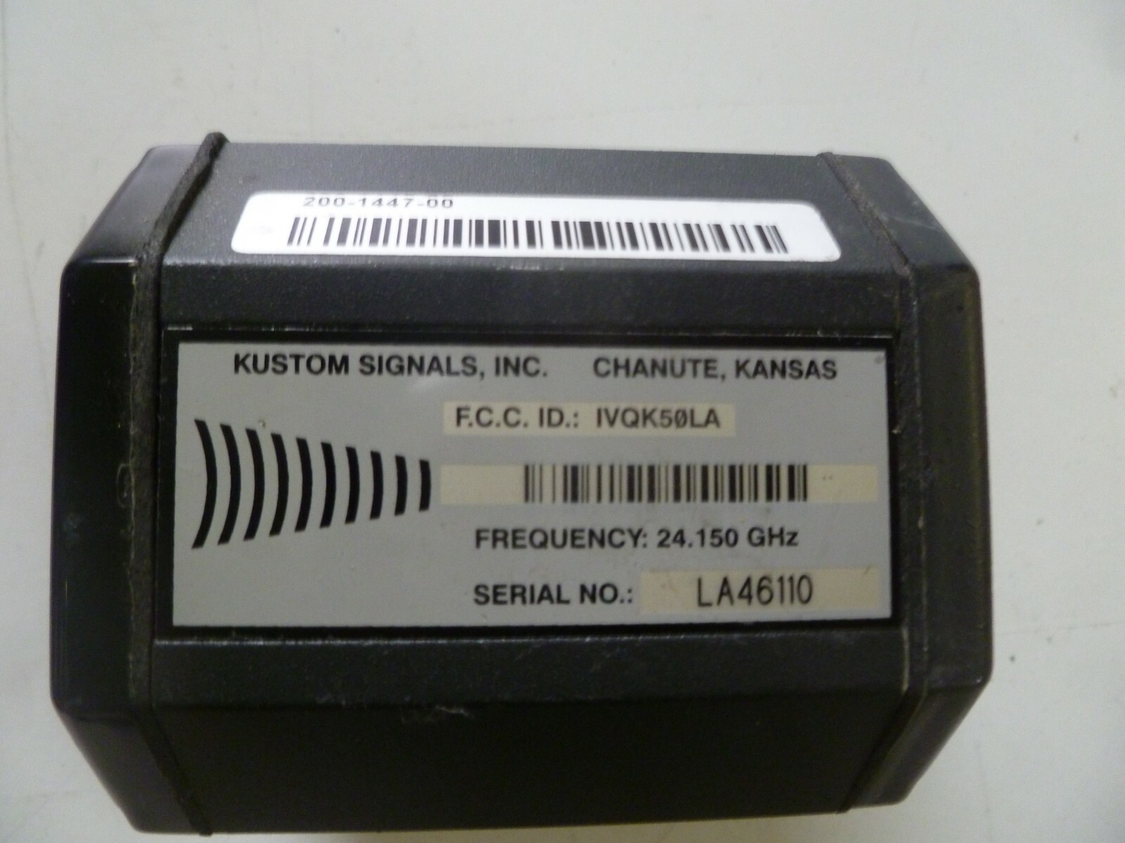 Kustom Signals 200-1447-00 24.150 GHz K-Band Police Radar Antenna | eBay