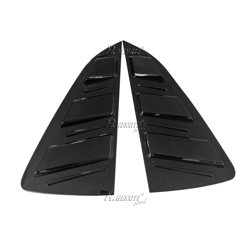 For Polo 6C MK5 Facelift 2014-2018 Gloss Black Rear Side Window Louver ...