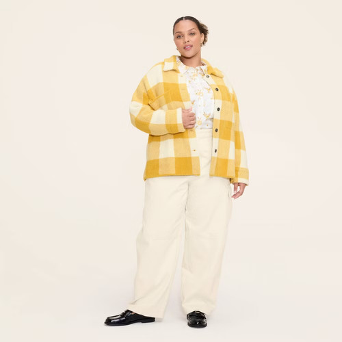 Women's Plaid Shacket - Woolrich Yellow 3X | eBay
