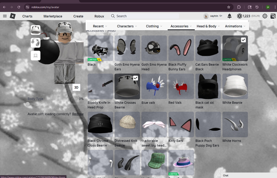 Roblox Account with 1.2k robux and Limiteds/clockwork/17+ account | eBay