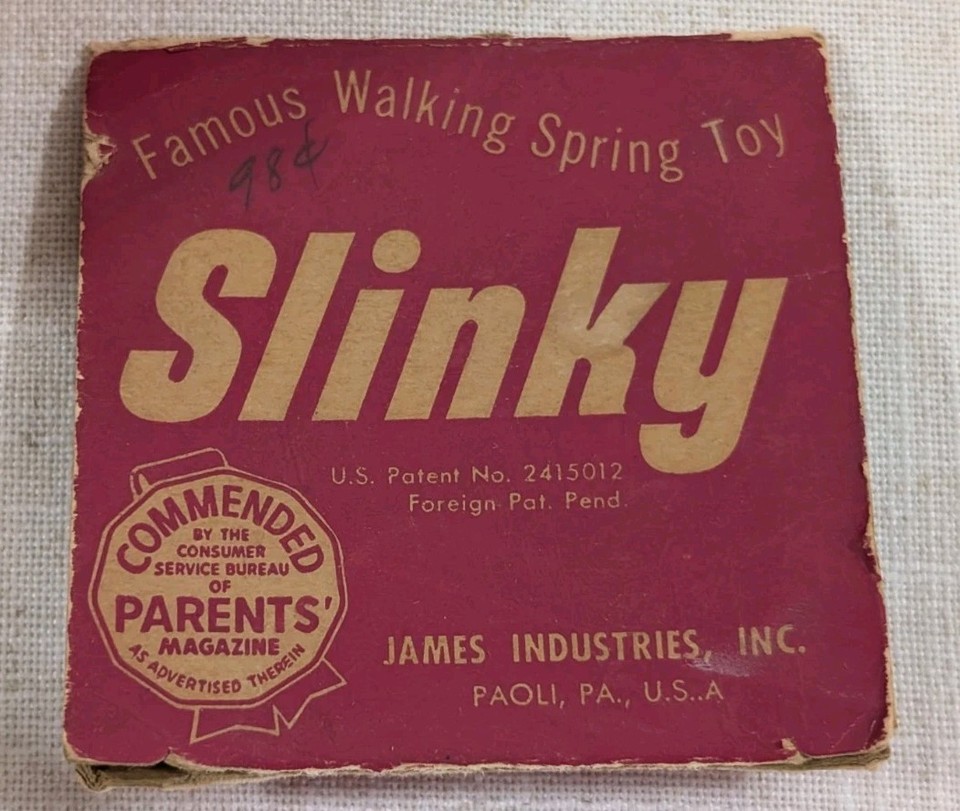 Late 1940s Slinky Spring Toy - James Industries, Paoli, PA with box! | eBay