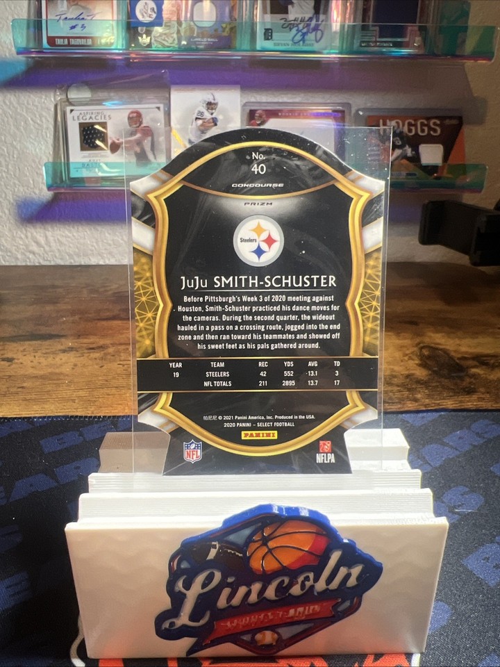 2020 Panini Select #40 JuJu Smith-Schuster Light Blue Prizm Die Cut | eBay