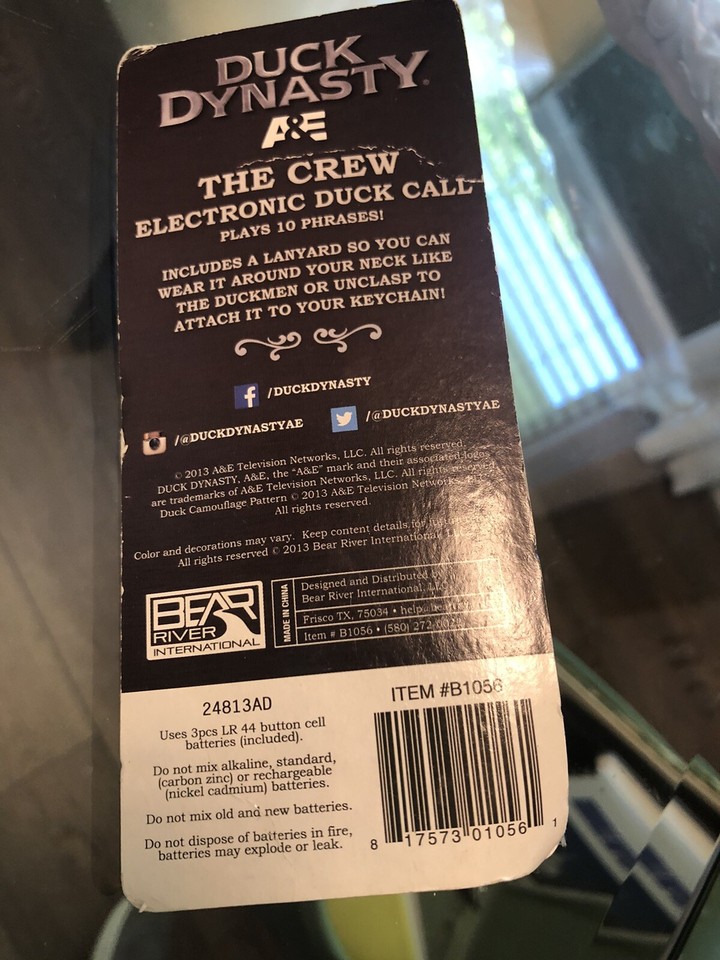 Duck Dynasty The Crew Gray Camo Electronic Duck Call - A&E NEW Lanyard ...