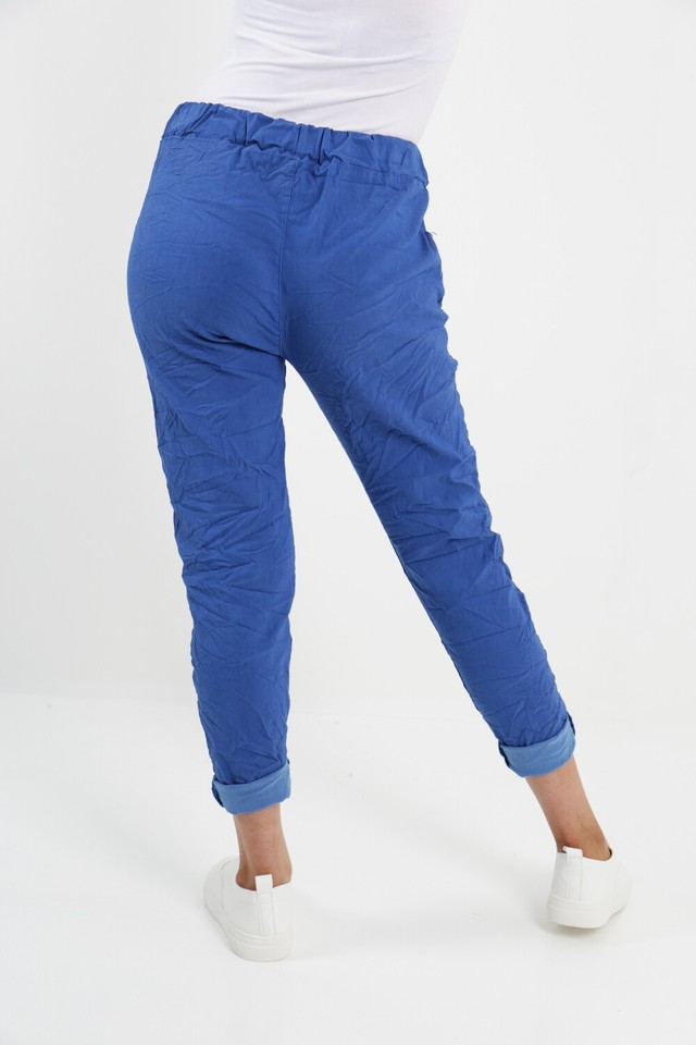 Womens Lagenlook Italian Magic Pants Ladies Casual Stretch Jogger Style ...