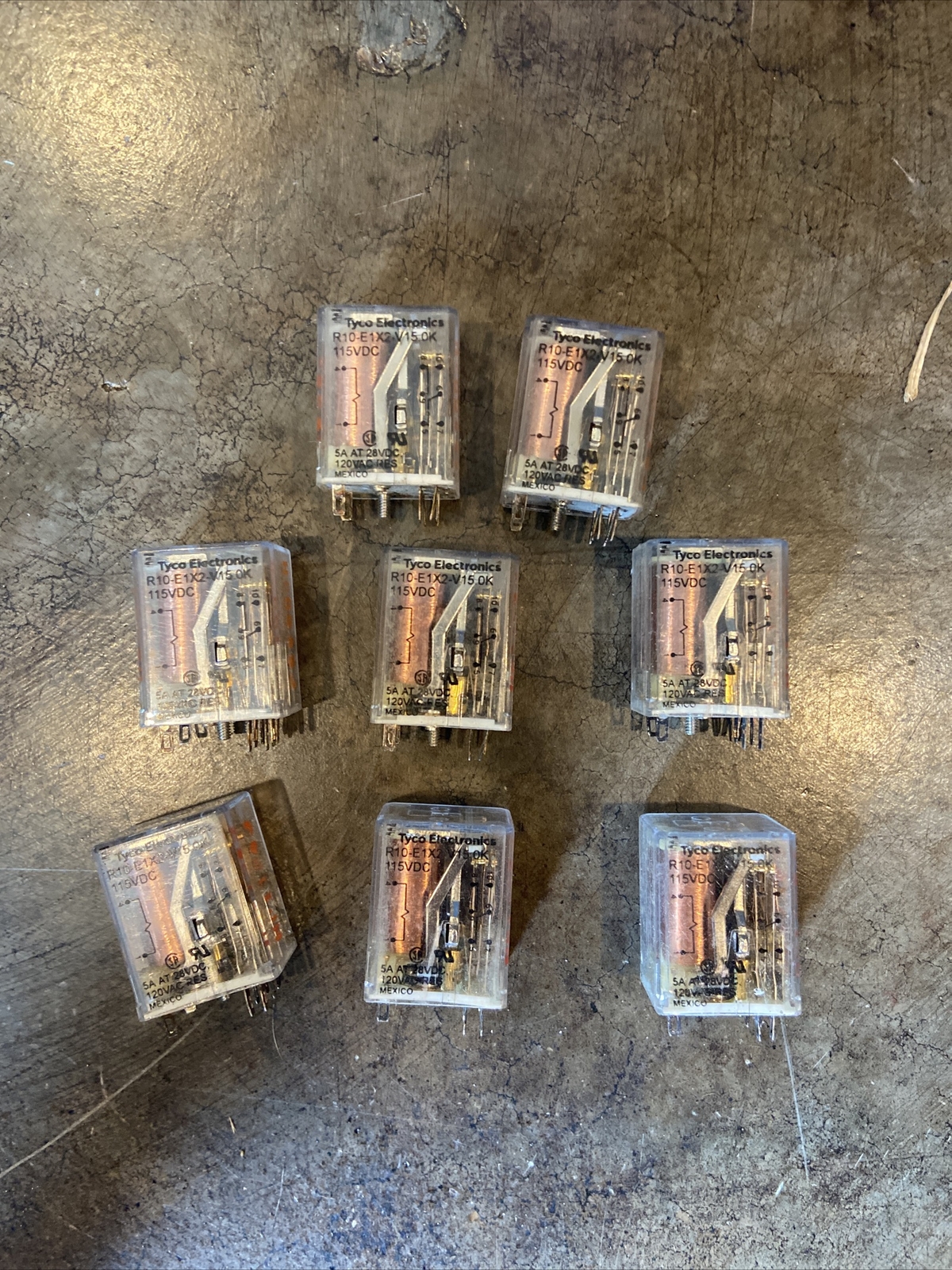 Tyco R10-E1X2-V15 0K Relay DPDT, 115VDC, 5 A (lot of 8) | eBay
