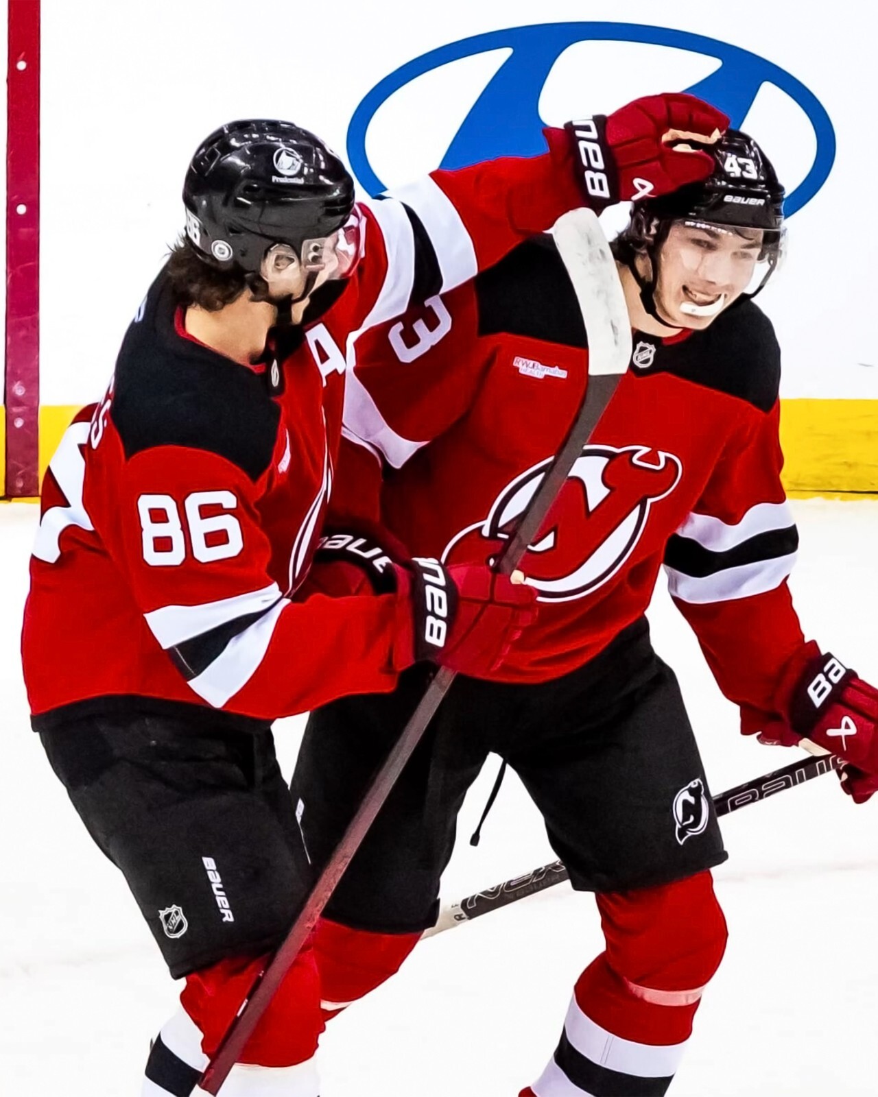 Jack Hughes & Luke Hughes Goal Celebration New Jersey Devils 8x10 NHL ...