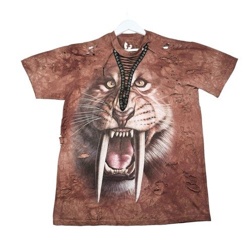 Vintage The Mountain All Over Dyed Sabertooth Tiger 2012 Shirt - Men’s ...