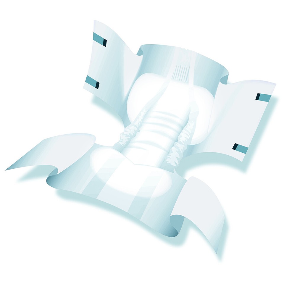 4 Packs of Attends Slip Regular Plus 10 Large 60 Slips Nappy Pads ...