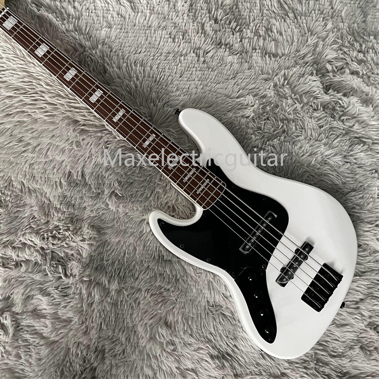 34" Scale Bass Neck Black Bass Guitar Neck Replacement - 20 Fret Maple ...