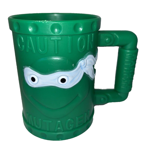 Teenage Mutant Ninja Turtles TMNT 1991 Vintage Green Plastic Mug Cup ...