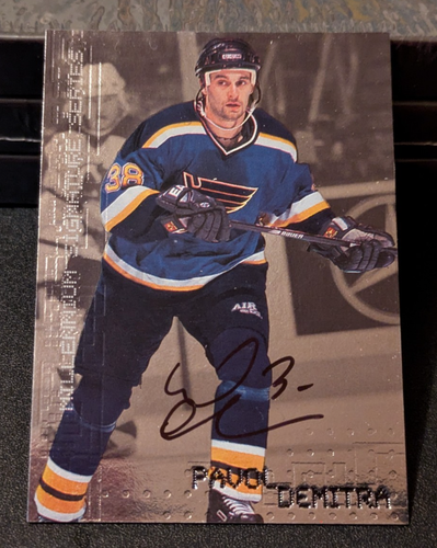 1999-00 Be A Player PAVOL DEMITRA Millennium Autograph Card* Hard ...