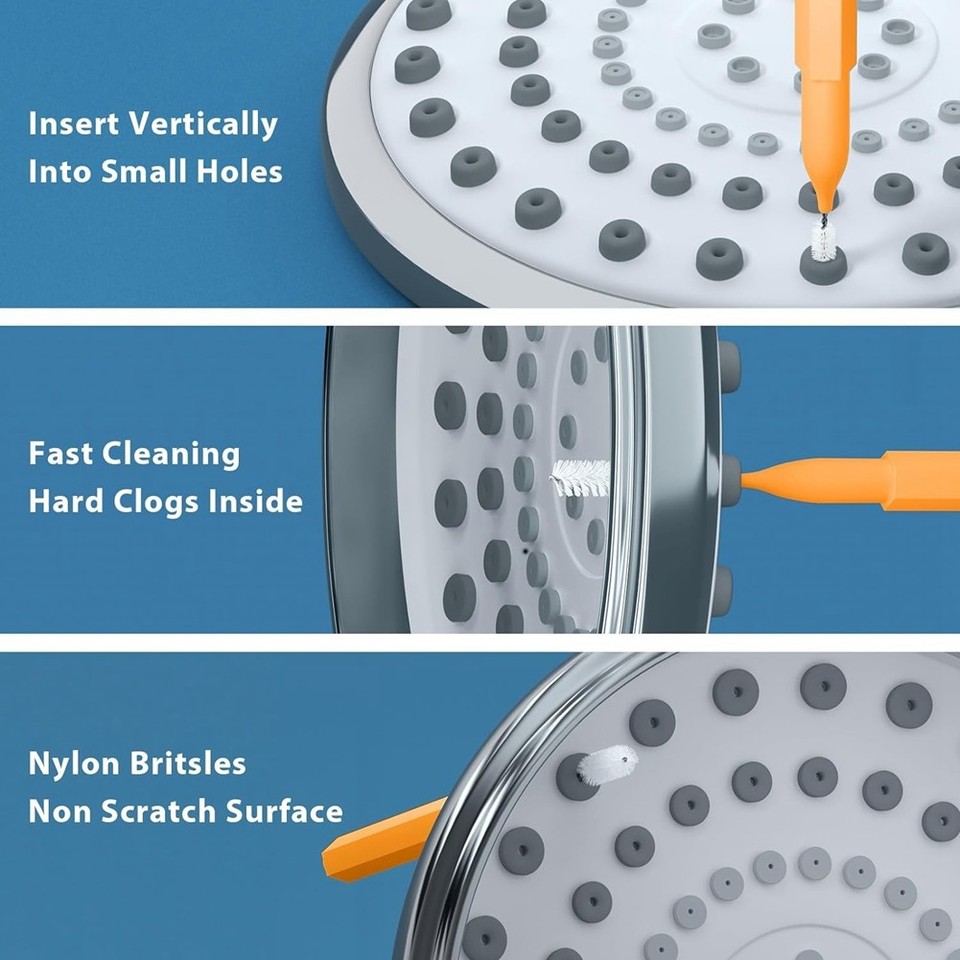 Shower Head Cleaner Tool, Small Space Hole -Clogging Shower Head ...