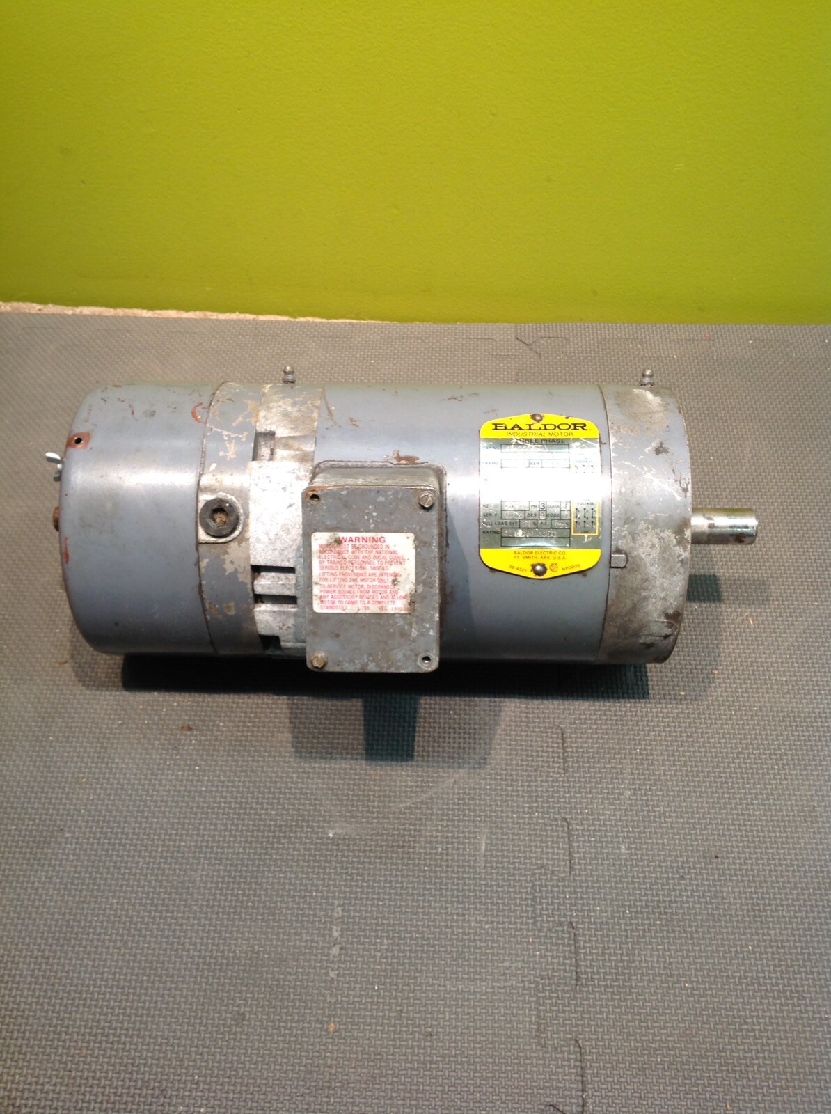 Baldor VBM3554T Motor 1-1/2HP 1725RPM 230/460V 145TC stearn Brake 7/8 ...