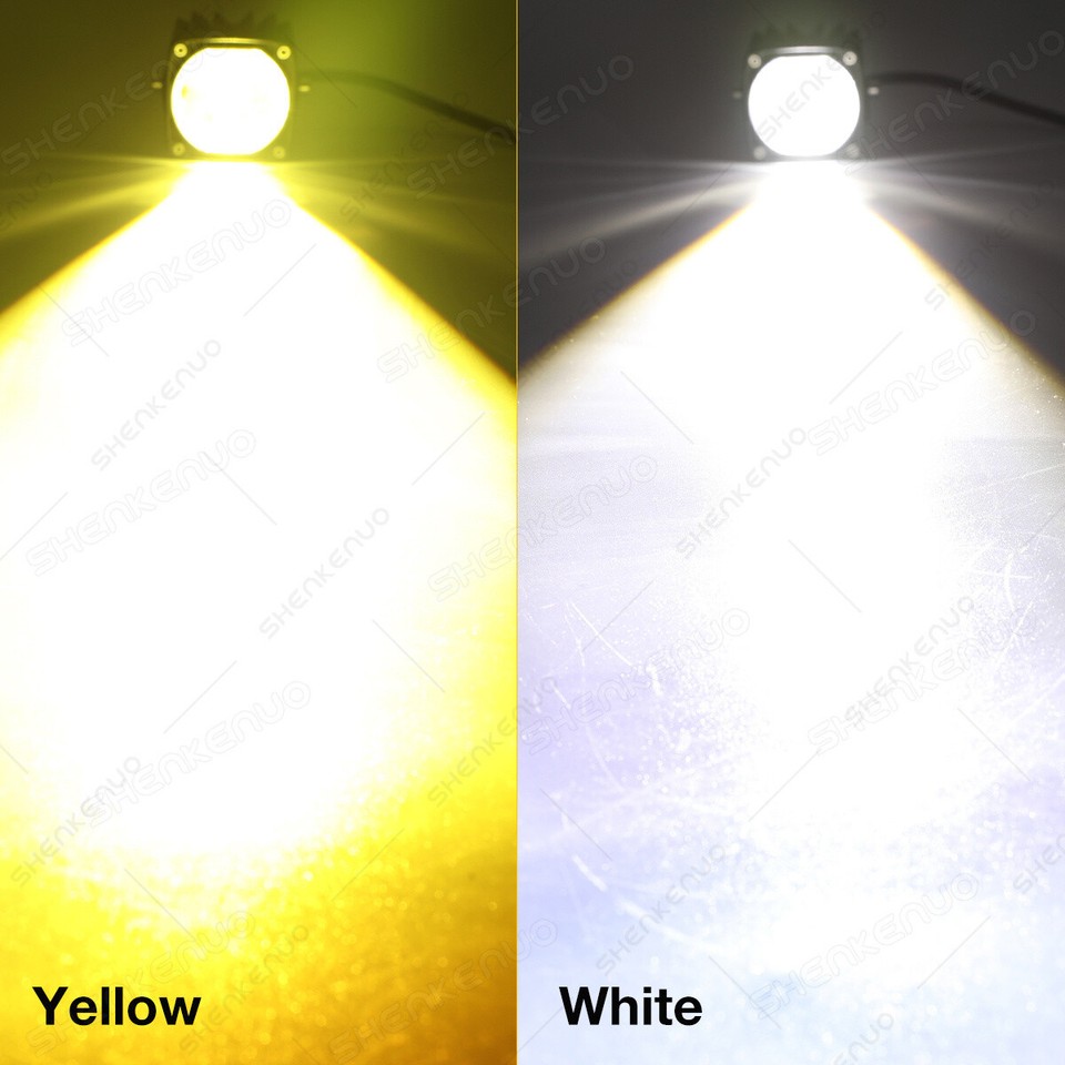 2x 2Inch LED Cube Pods Work Lights Bar Spot Fog Lamps For Jeep Driving ...