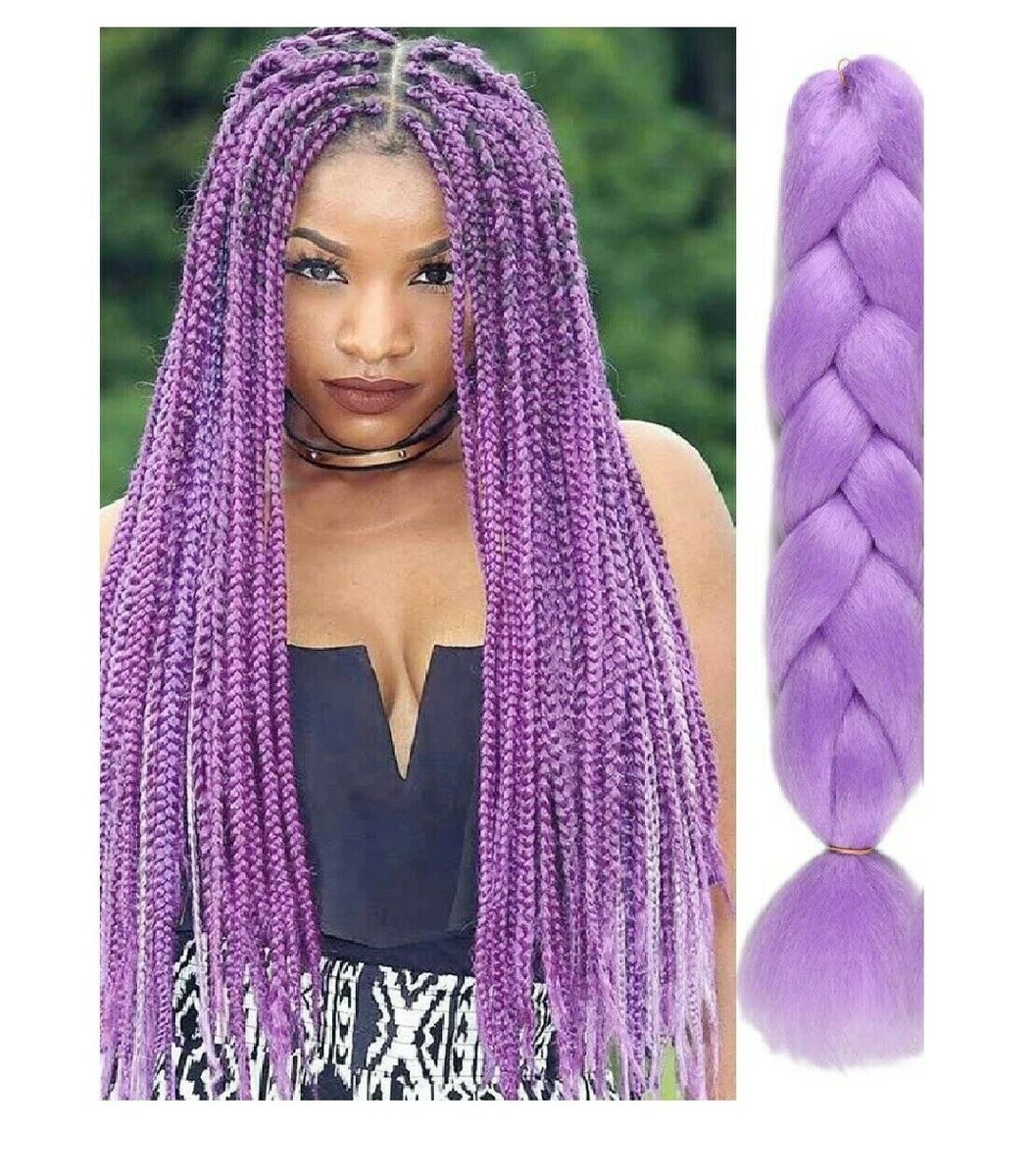 Purple Jumbo Box Braids