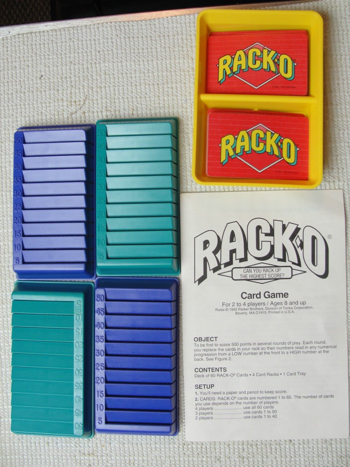 Vintage 1992 Racko Card Board Game With Instructions 100% Complete ...