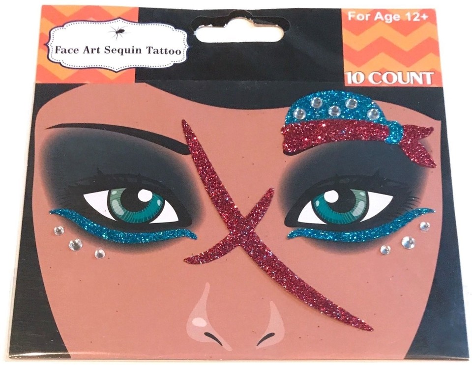 Stick-On Face Art Tattoo Sticker Glittery You Choose Newly Added Day of ...