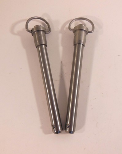 2 New McMASTER-CARR Ring Grip Push Button Quick Release Pins, 1/2" by 4 ...