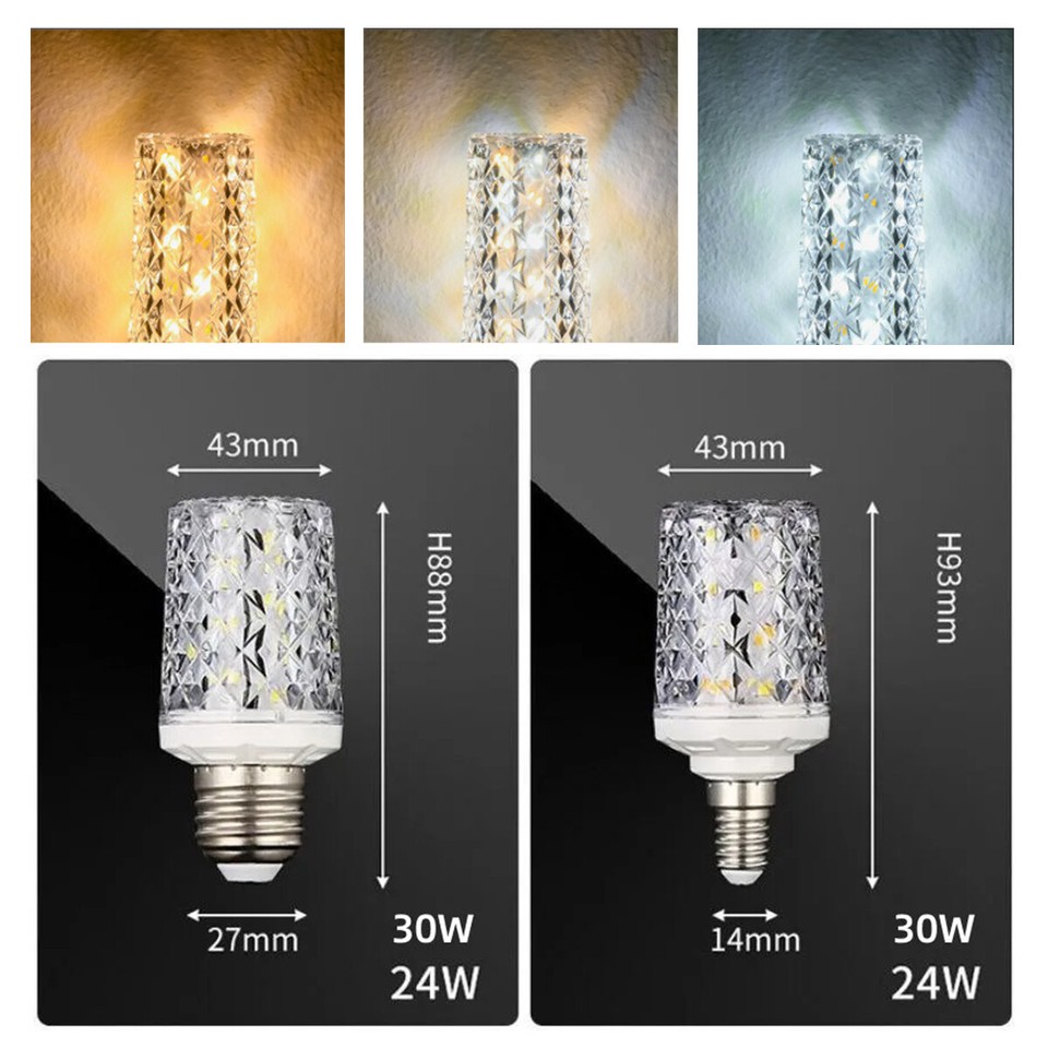 E14 E27 Led Corn Bulb 24W 30W 40W 50W Living Room Home-appliance Lights ...