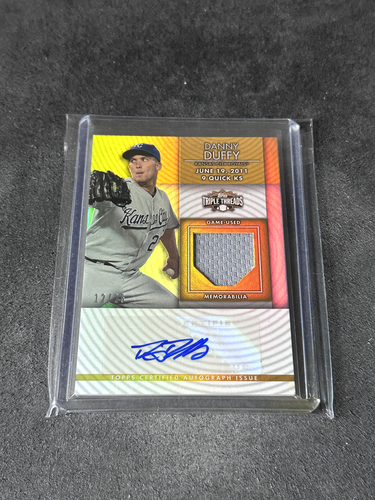 Danny Duffy 2012 Topps Triple Threads Unity Relic Auto Autograph Gold ...