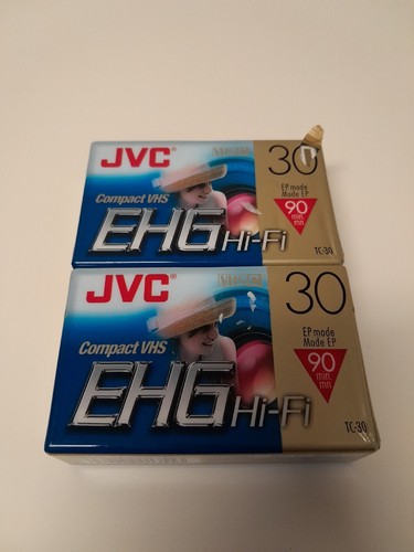 BRAND NEW Lot of 2 - JVC Compact VHS Tapes -90m EHG - HI-FI / FREE ...