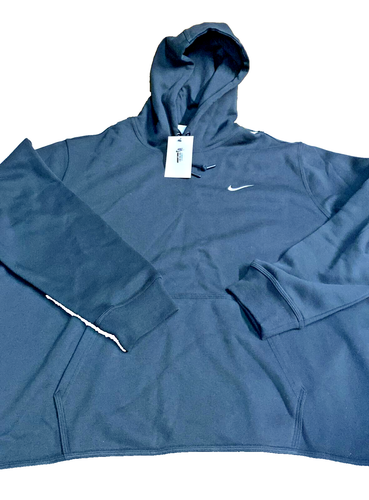 NEW Nike Sportswear BLACK Club Fleece Hoodie Sweatshirt Men's 611457 ...