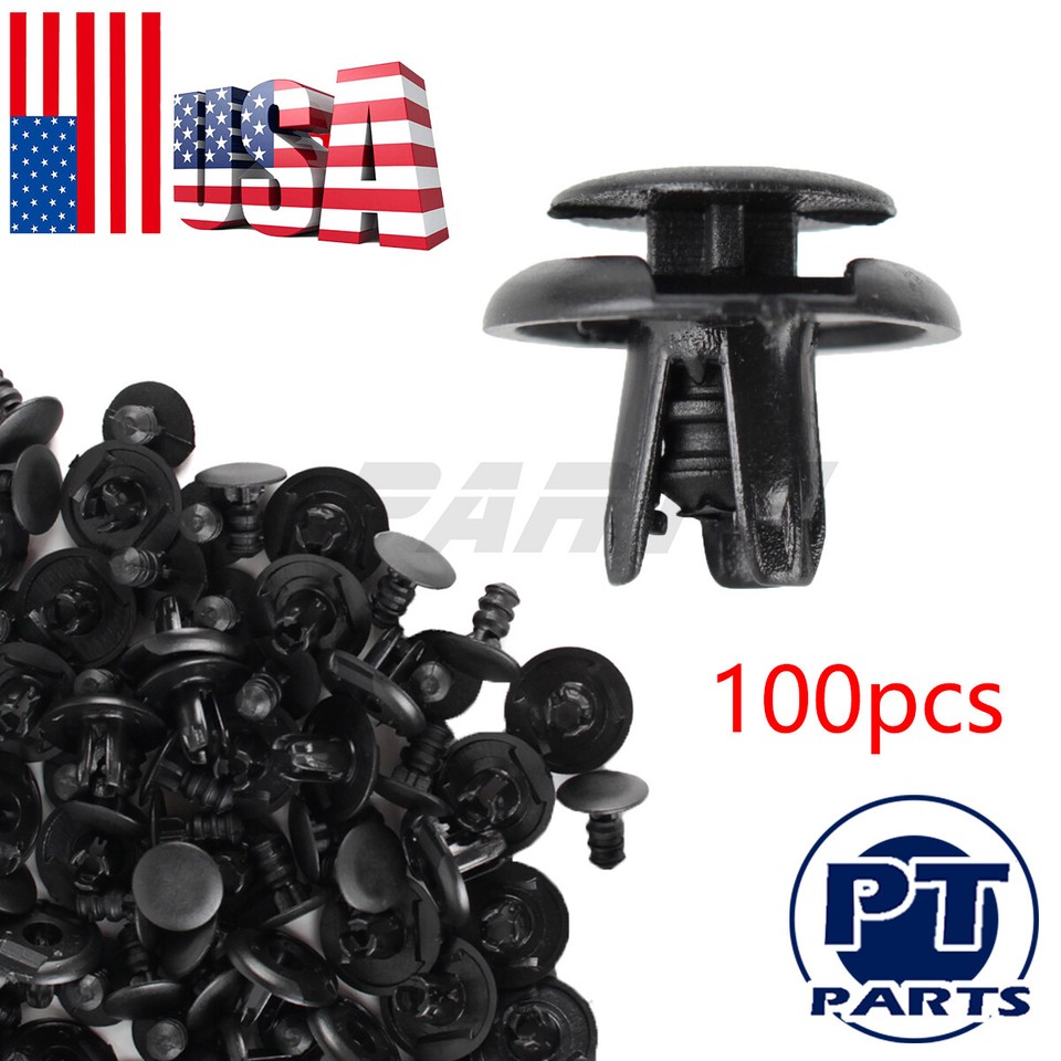 100pcs Fender Liner Fastener Rivet Push Clip Retainer For Toyota RAV4 ...