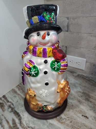 Thomas Pacconi Classics Glass Snowman 2004 Christmas Decoration 14 ...
