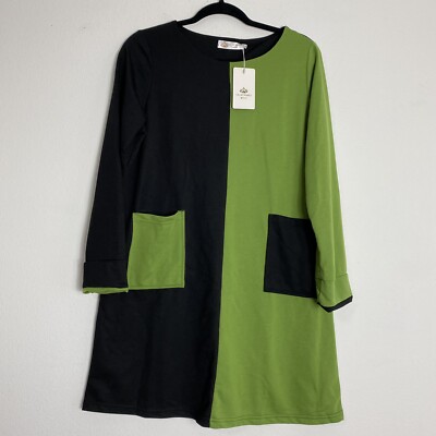 Huiermei Split Front Tunic Shirt Dress NWT XL | eBay