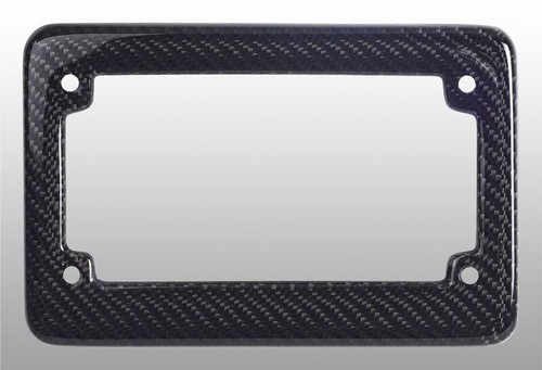 Real 100% Black Carbon Fiber Motorcycle License Plate Frame With Free ...